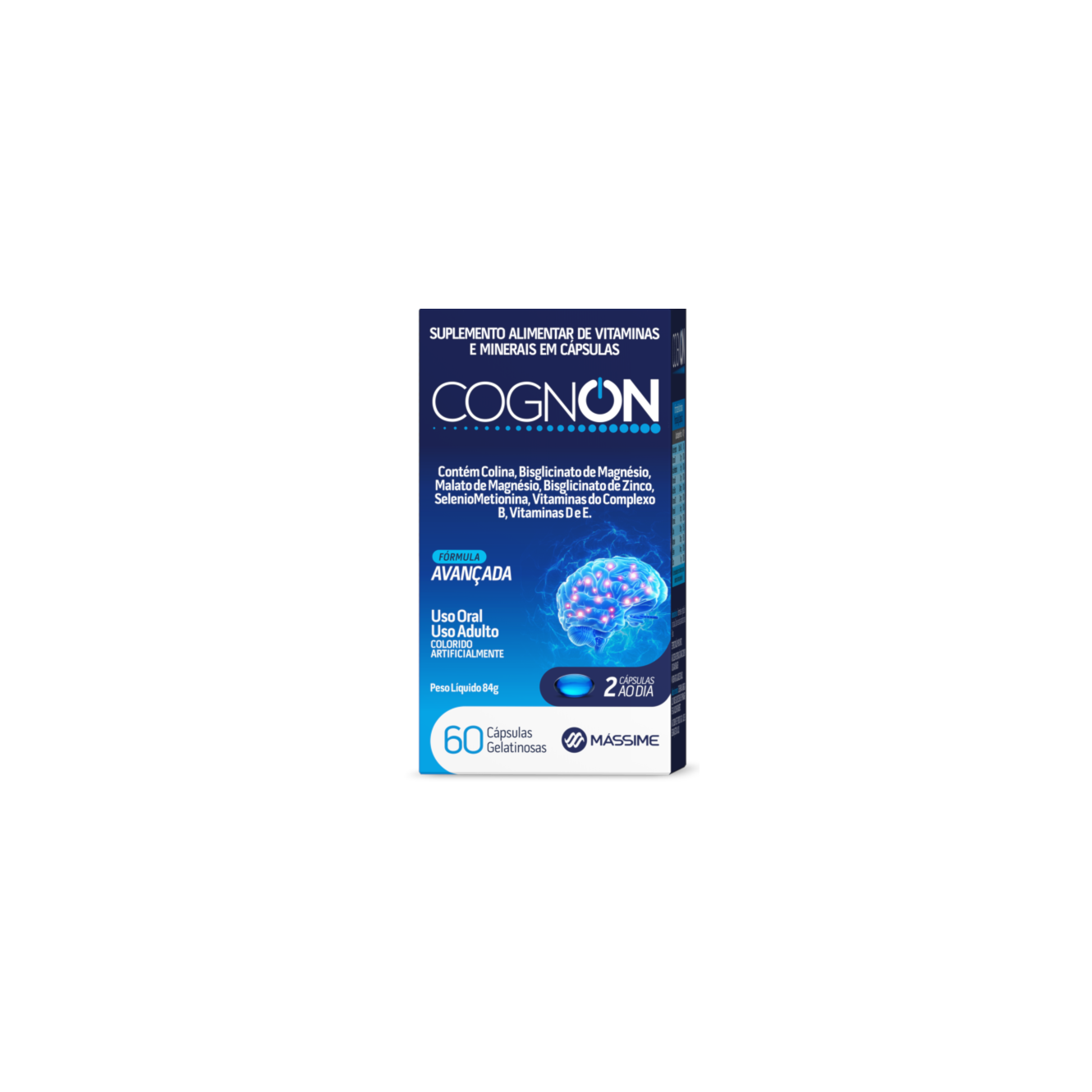 Cognon 1000mg - Foco e Concentração - 60 Cáps. Massime - SB Box